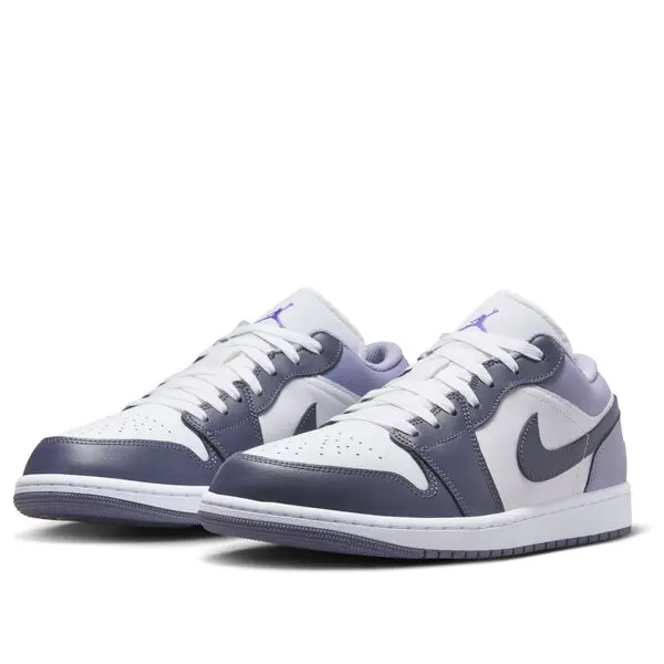 JORDAN Air 1 Low Sneakers - White/purple