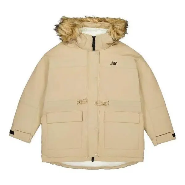 NEW BALANCE Warm Mid-down Jacket - Beige/brown