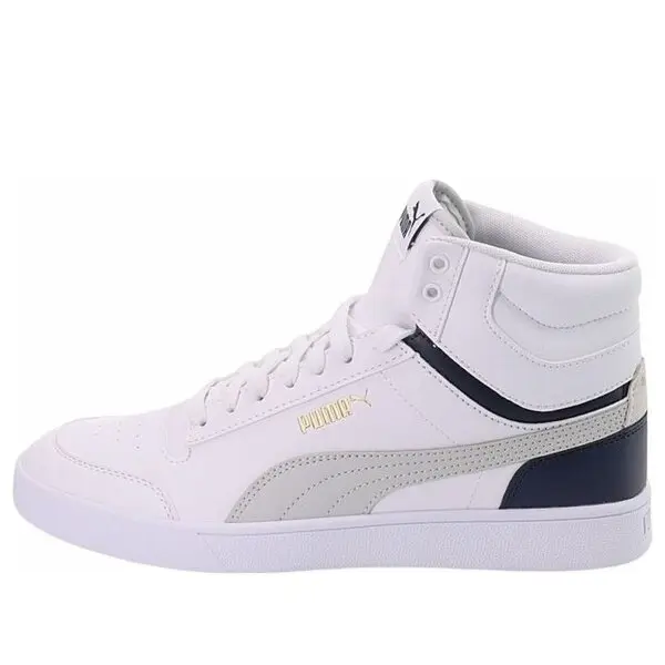 PUMA Shuffle Mid High Top Sneakers - White/blue