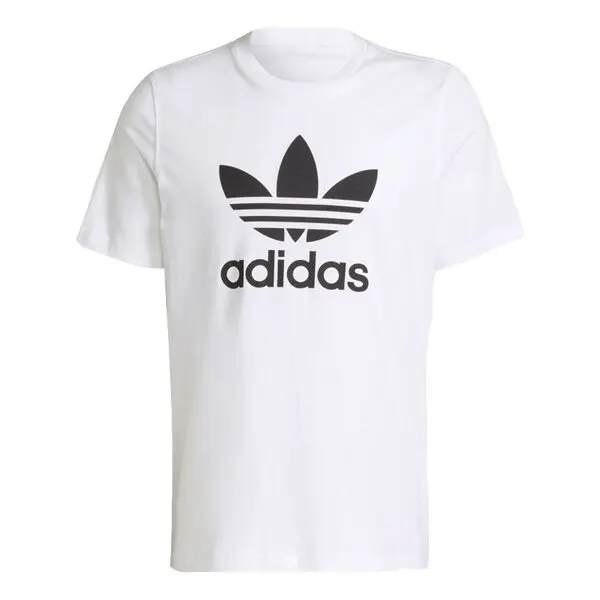 Adidas Originals Adicolor Classics Large Logo Printing Sports Round Neck Short Sleeve - White