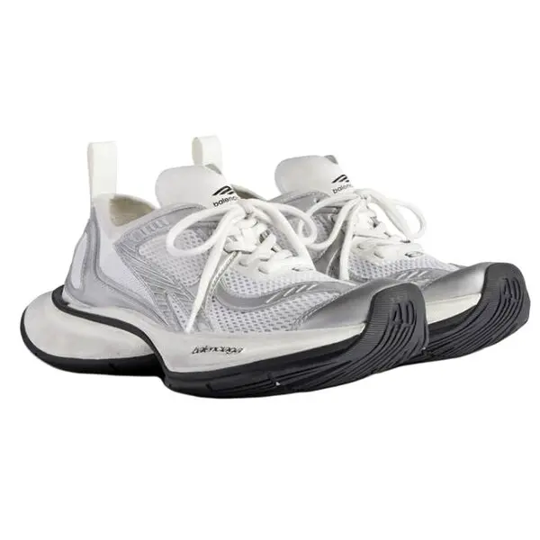 Balenciaga Circuit Sneakers In Polyester, Nylon, Tpu, And Polyurethane - White/silver/black