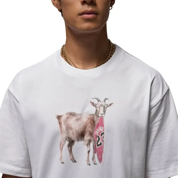 JORDAN Goat T-shirt 'white Black