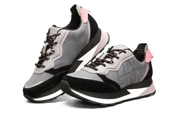 Sketchers Lace-up Athletic Sneakers - Grey/black