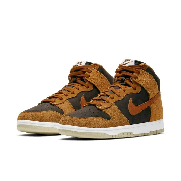 Nike Dunk High Premium "dark Curry - Brown/yellow
