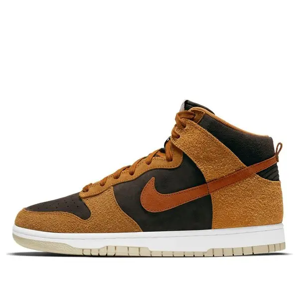 Nike Dunk High Premium "dark Curry - Brown/yellow
