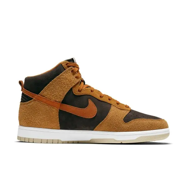 Nike Dunk High Premium "dark Curry - Brown/yellow