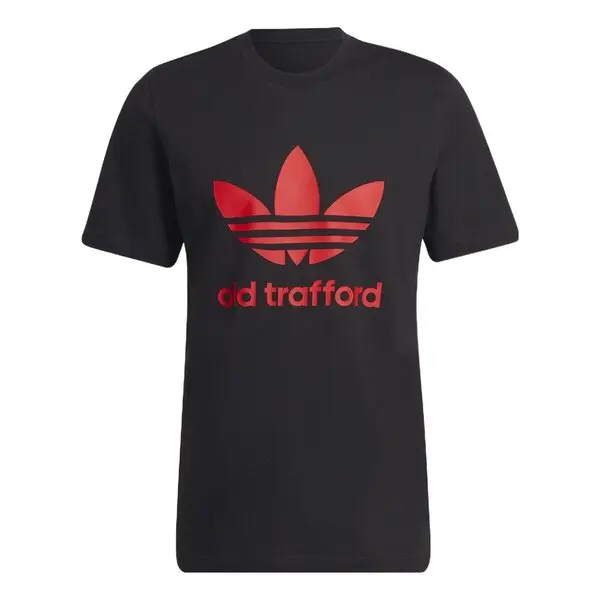 Adidas Original Old Trafford Trefoil T-shirt 'black - Black/multi-color