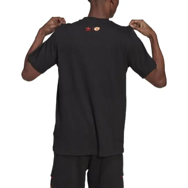 Adidas Original Old Trafford Trefoil T-shirt 'black - Black/multi-color