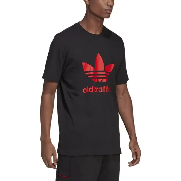 Adidas Original Old Trafford Trefoil T-shirt 'black - Black/multi-color