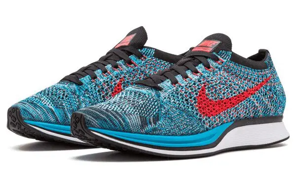 Nike Flyknit Racer - Green/red