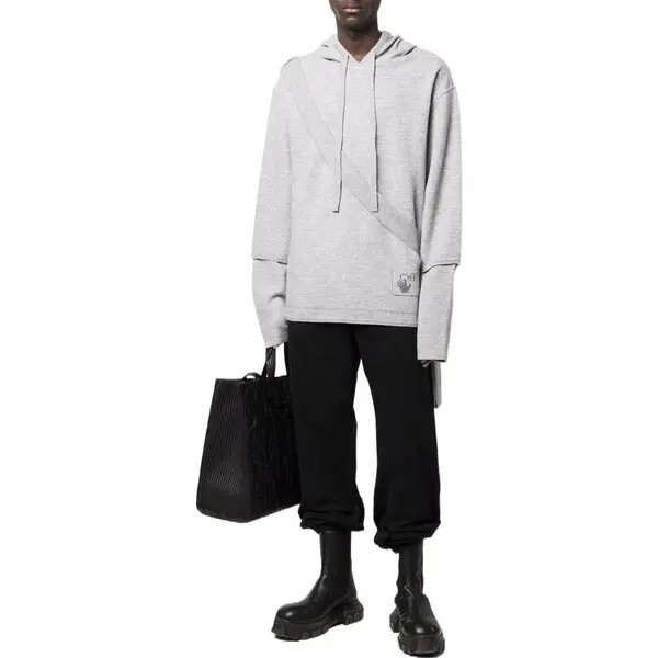 Off-White Long Sleeve Hooded Sweatshirt