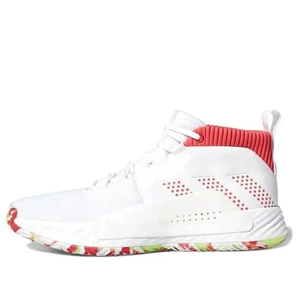 Adidas Dame 5 "all Skate" High Top Sneakers - White/red
