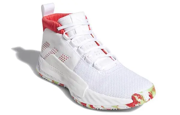 Adidas Dame 5 "all Skate" High Top Sneakers - White/red