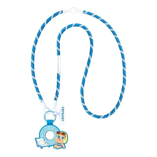 POP MART Crybaby Vacation Mode On Series Long Lanyard 'sunbathing - Multi-color