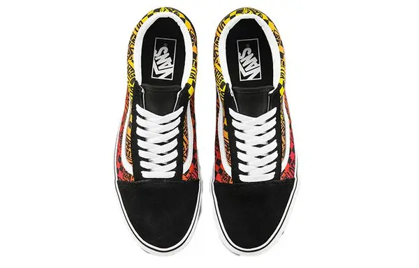 VANS Old Skool "logo Flame" Low Top Sneakers - Black/orange
