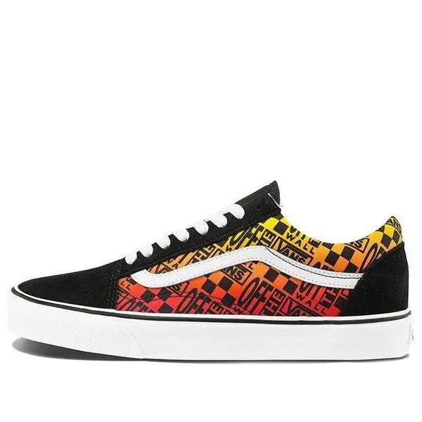 VANS Old Skool "logo Flame" Low Top Sneakers - Black/orange