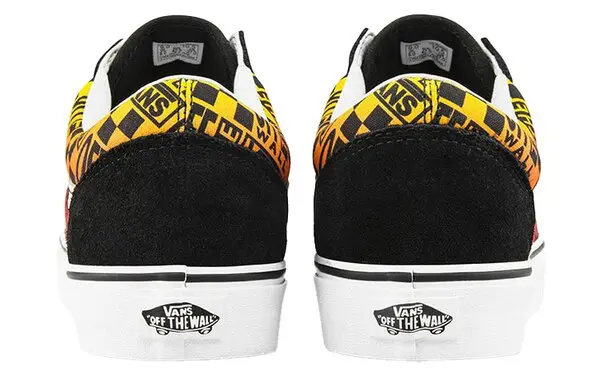 VANS Old Skool "logo Flame" Low Top Sneakers - Black/orange