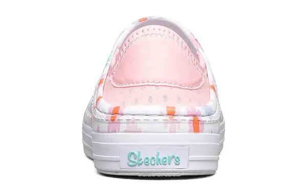 Sketchers Guzman Steps Clogs With Floral Print - White/pink