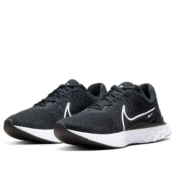 Nike React Infinity Run Flyknit 3 Athletic Sneakers - Black/white