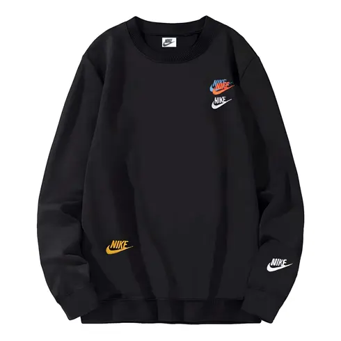 Nike Embroidered Pullover Sweater - Black