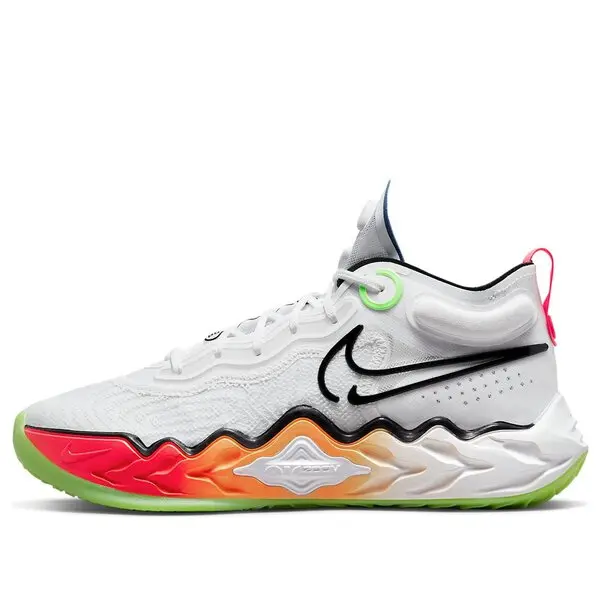 Nike Zoom G.t. Run Ep "white Multi Neonathletic Sneakers - White/pink/green