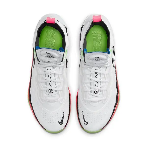 Nike Zoom G.t. Run Ep "white Multi Neonathletic Sneakers - White/pink/green