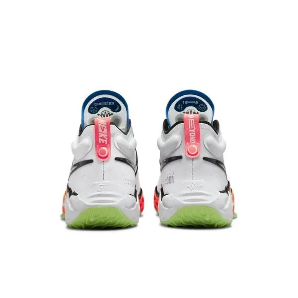 Nike Zoom G.t. Run Ep "white Multi Neonathletic Sneakers - White/pink/green