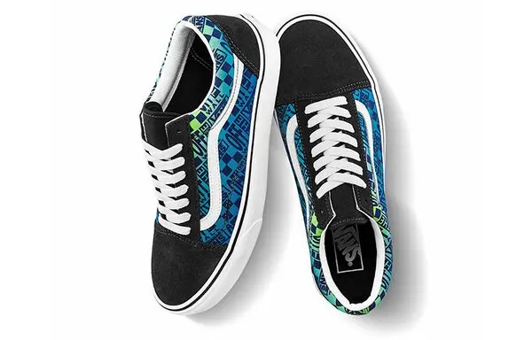 VANS Old Skool Logo Flame Sneakers - Blue