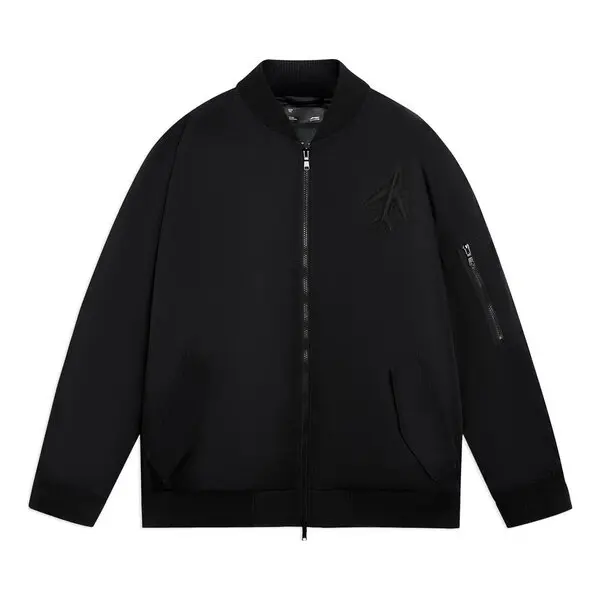 LI-NING Counterflow Graphic Bomber Jacket - Black