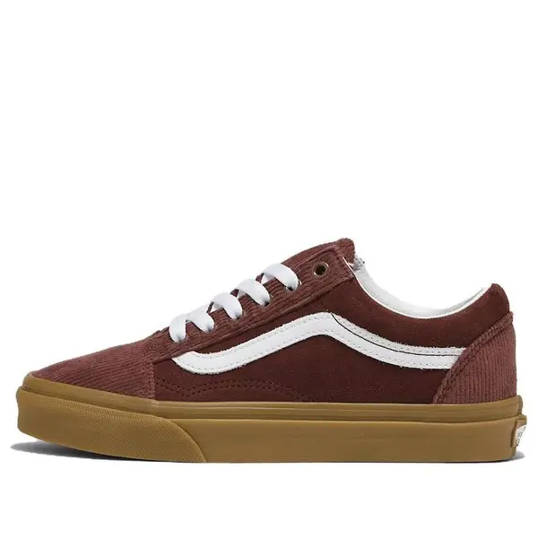 VANS Old Skool Corduroy Lace Up Sneakers - Redbrown