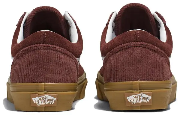 VANS Old Skool Corduroy Lace Up Sneakers - Redbrown