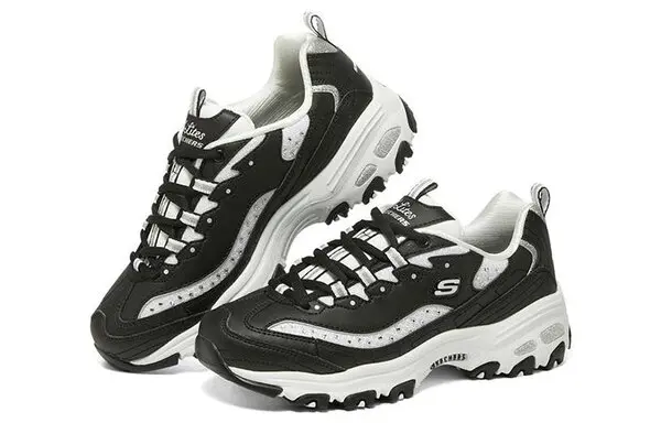 Sketchers D'lites 1.0 "black White" Low Top Sneakers - Black/white