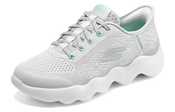 Sketchers Go Walk Massage Fit Athletic Sneakers - Grey/aqua