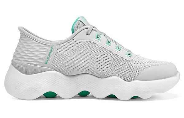 Sketchers Go Walk Massage Fit Athletic Sneakers - Grey/aqua