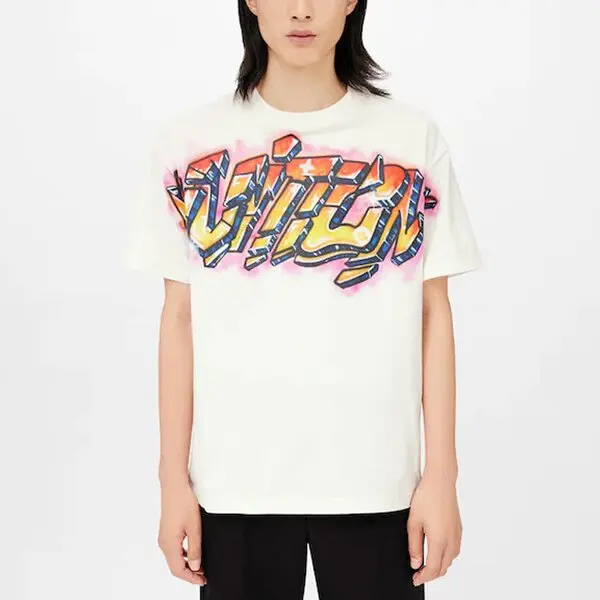 LOUIS VUITTON Ss22 Logo Graffiti Short Sleeve