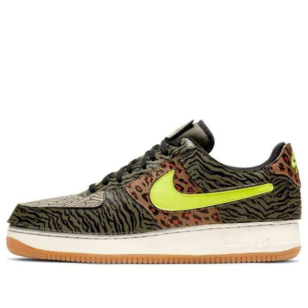 Nike Force 1/1 "animal Print" Low Top Sneakers - Brown/green