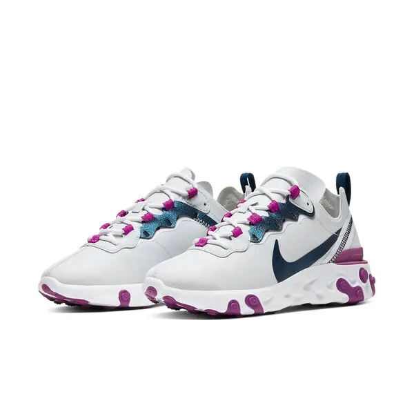 Nike React Element 55 Se "photon Dust Purple Blue - Grey