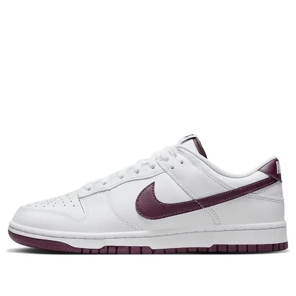 Nike Dunk Low Retro Sneakers - White/white/night Maroon