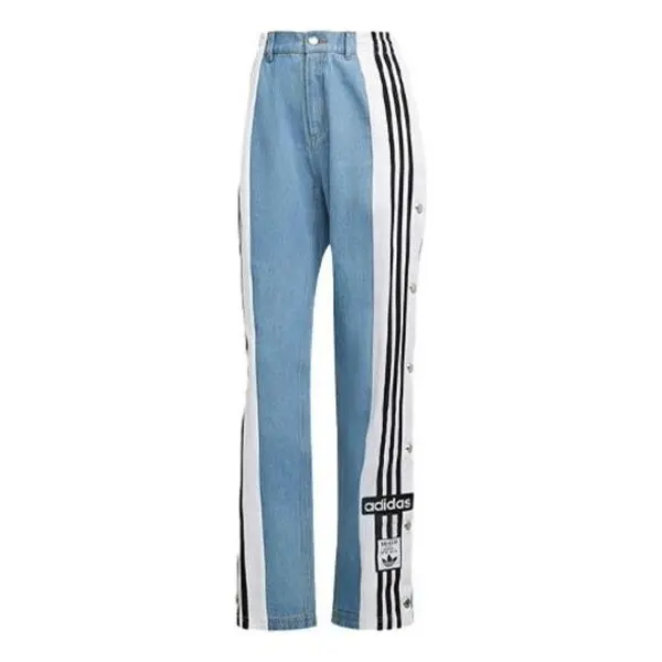 Adidas Denim Adibreak Pants - Blue/white