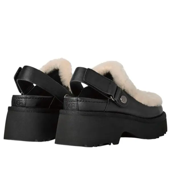 UGG Esmee Leather Clog Mules - Black