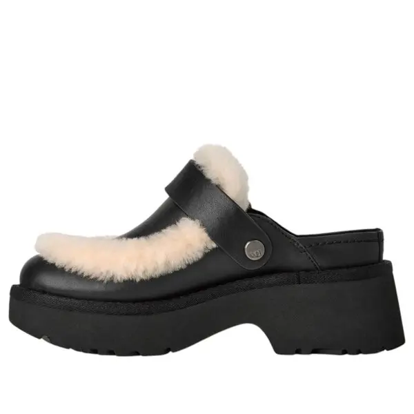 UGG Esmee Leather Clog Mules - Black