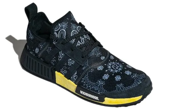 Adidas Neighborhood X Nmd_r1 "navy Paisley Bandana - Blue