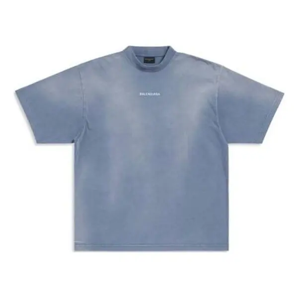 Balenciaga Medium Fit T-shirt - Blue/white