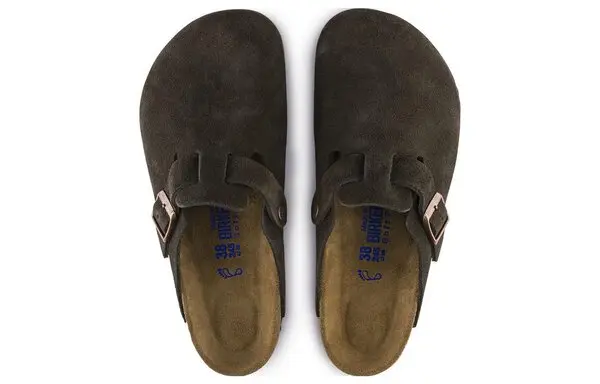 BIRKENSTOCK Boston Soft Footbed Suede Clogs - Mocha