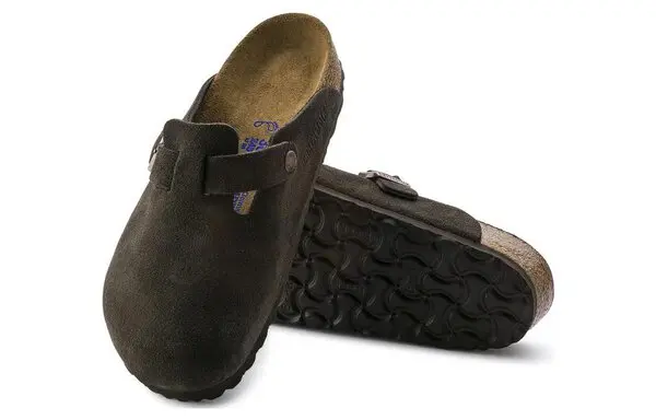 BIRKENSTOCK Boston Soft Footbed Suede Clogs - Mocha