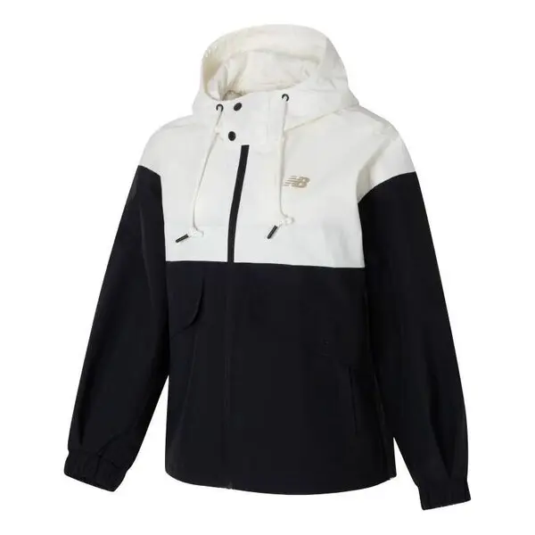 NEW BALANCE Color Block Jacket Asia Sizing 'white Black