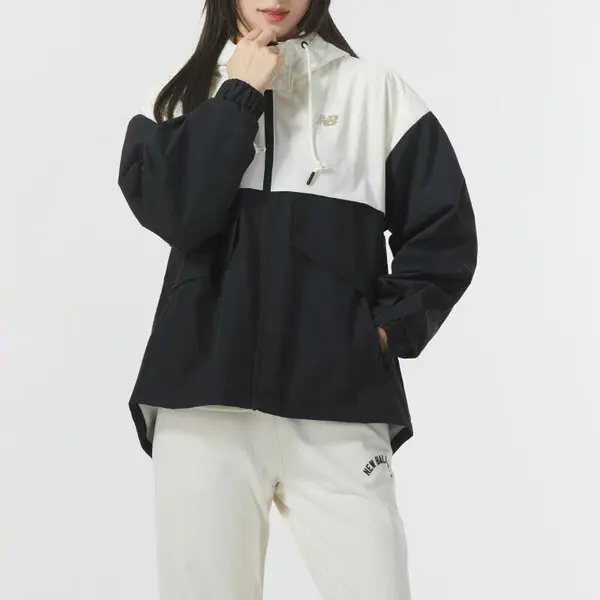 NEW BALANCE Color Block Jacket Asia Sizing 'white Black