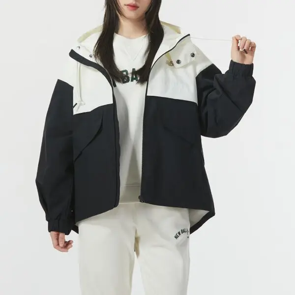 NEW BALANCE Color Block Jacket Asia Sizing 'white Black
