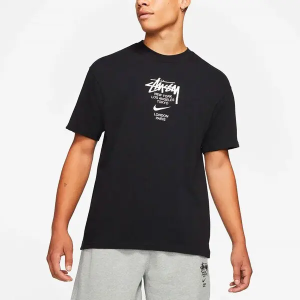 Nike X Stussy Crossover Round Neck Pullover T-shirt Asia Sizing - Black