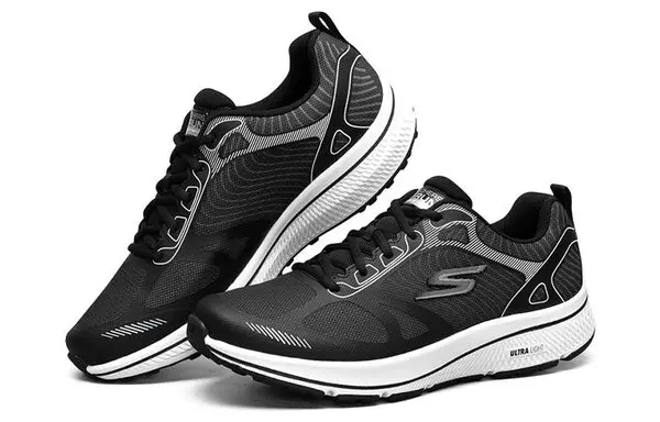 Sketchers Go Run Consistent Low Top Athletic Sneakers - Black/white